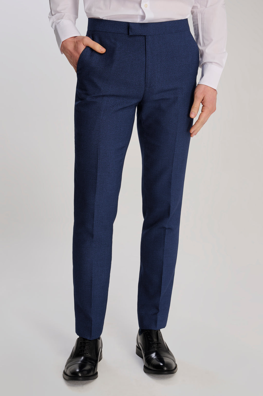 Effortless Style: Melange Blue Suit Trousers | Harry Brown – Harry ...